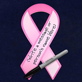 Die-cut Large Paper Breast Cancer Pink Ribbon Cutouts (50 Ct)